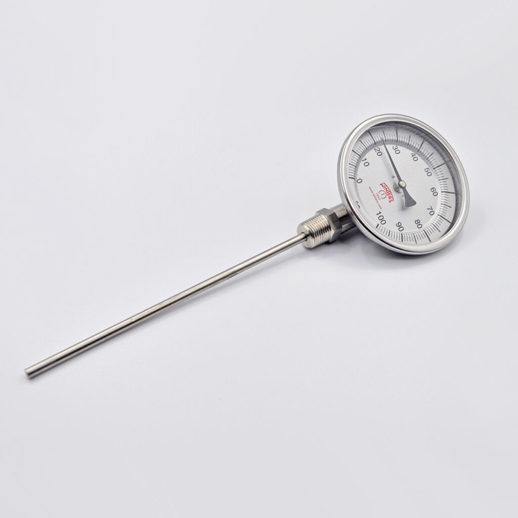 Termómetro bimetálico DN4″ 0+150°C INF L:9″ c/Hilo 1/2 Inox Winters ...